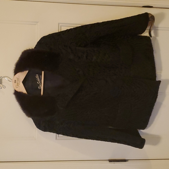 Ben Schiller | Jackets & Coats | Vintage Persian Lamb Black Coat Fur ...